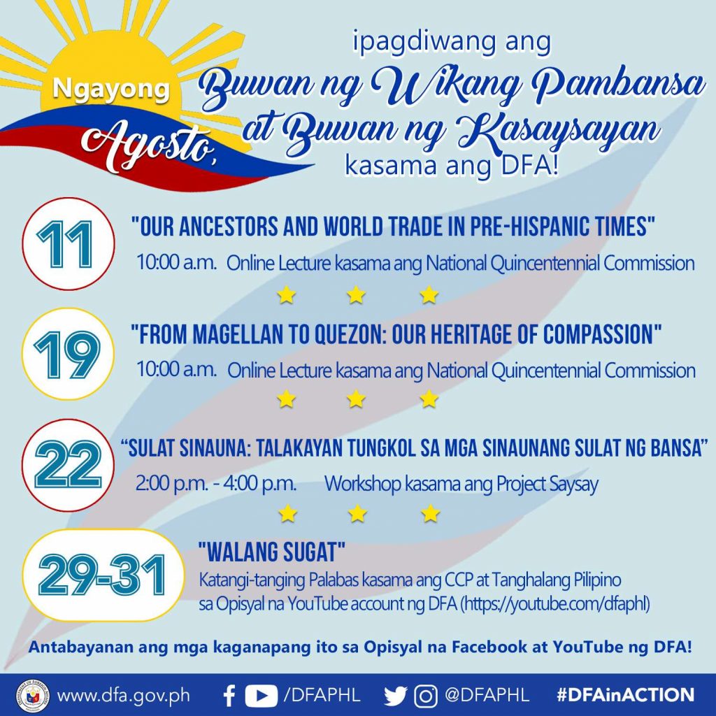 Buwan ng Wikang Pambansa at Buwan ng Kasaysayan Ngayong Agosto ...