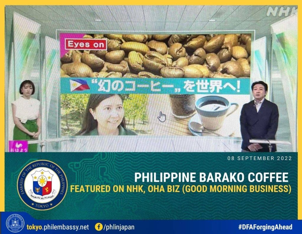 Philippine Barako Coffee Featured on NHK, Oha Biz (Good morning Business) | Philippine Embassy ...