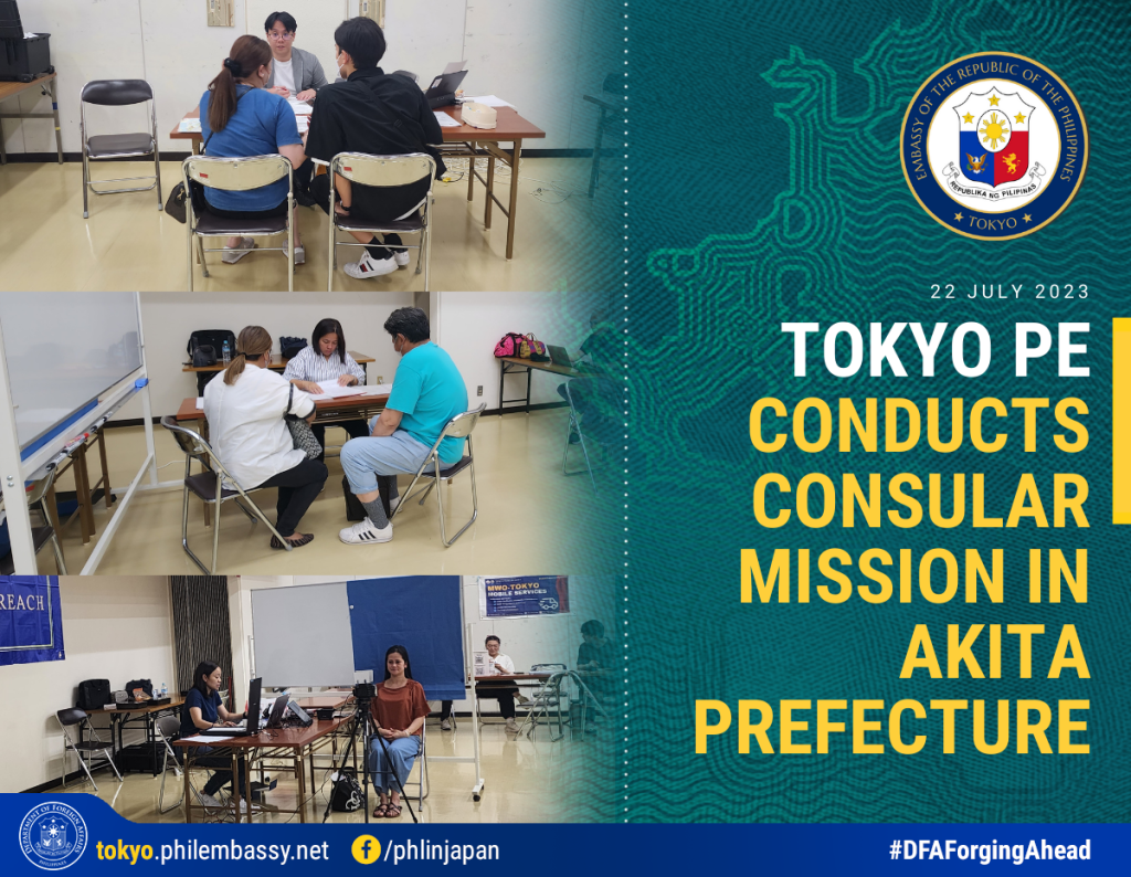 Philippine Embassy in Tokyo, Japan Conducts Consular Mission in Akita ...