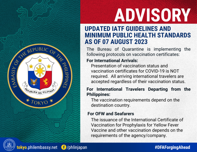 ADVISORY: Updated IATF Guidelines and Minimum Public Health Standards ...