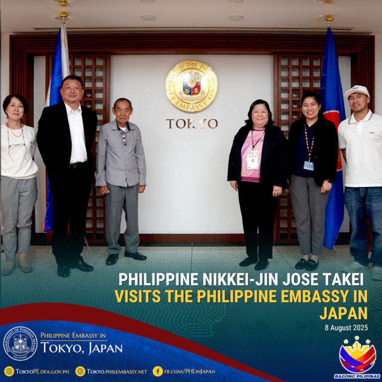 Philippine Nikkei-jin Jose Takei Visits The Philippine Embassy in Japan ...