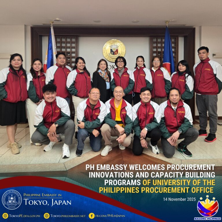 Philippine Embassy Welcomes Procurement Innovations and Capacity Building Programs of University ...